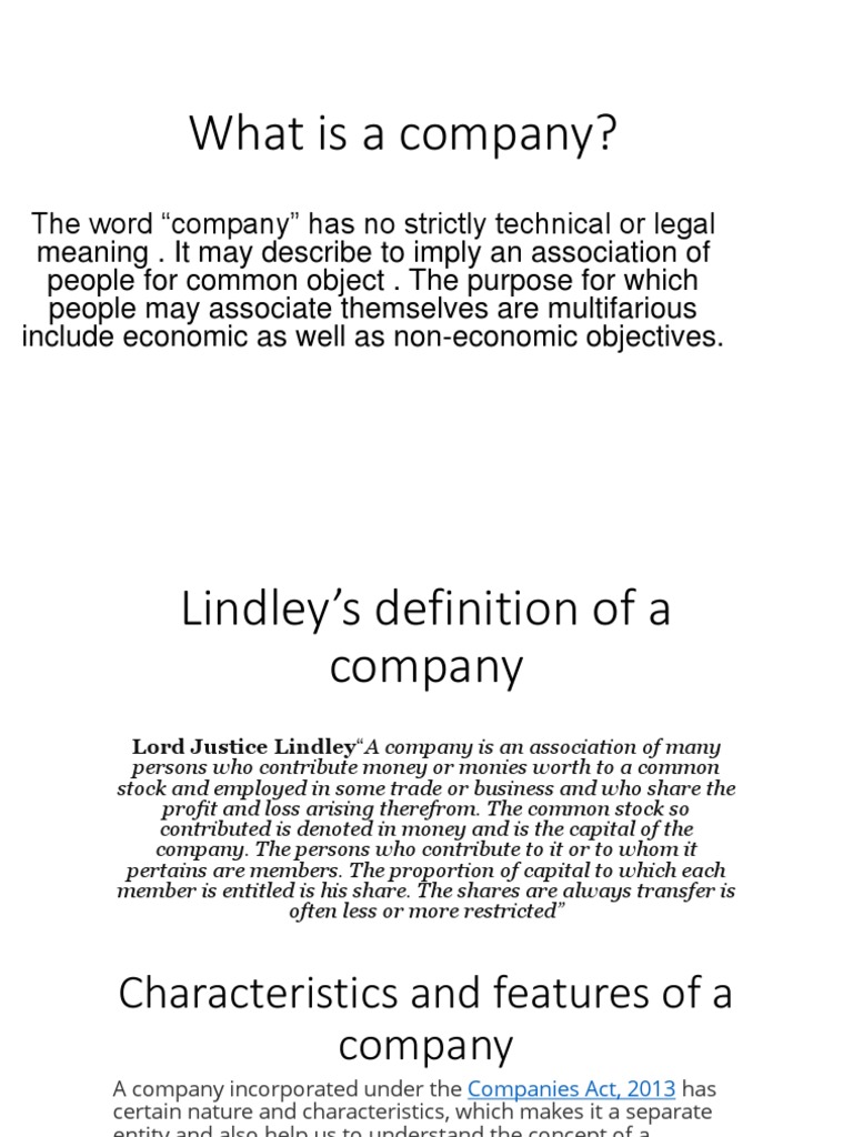 What Is A Company | PDF | Companies | Corporations