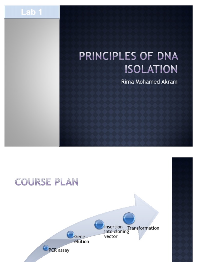 Principles of DNA Isolation | PDF | Science & Mathematics