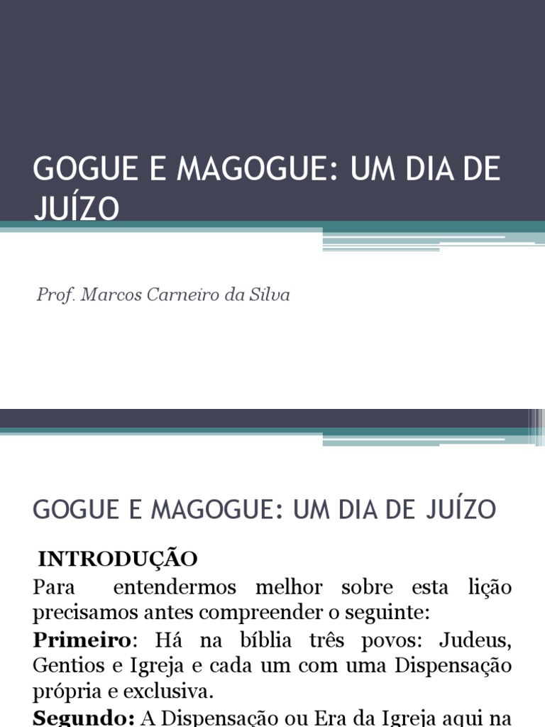 Lição 9 - Gogue e Magogue | PDF | Arrebatamento cristão | Bíblia