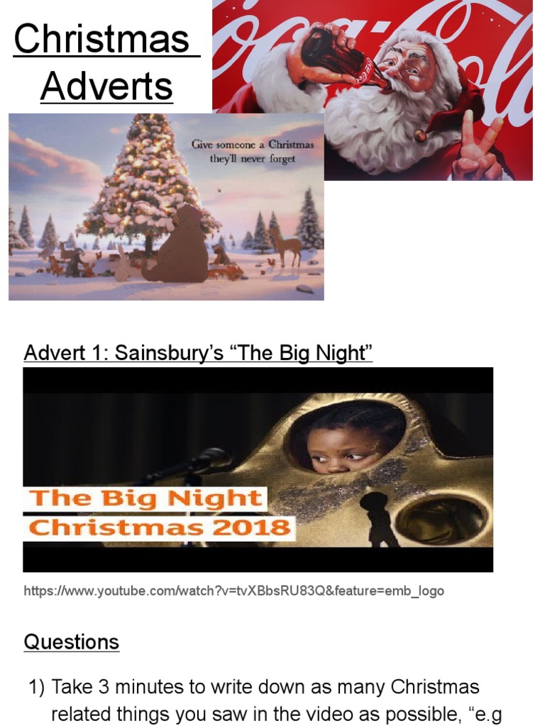 Christmas Adverts | PDF | Language Arts & Discipline | Foreign Language ...