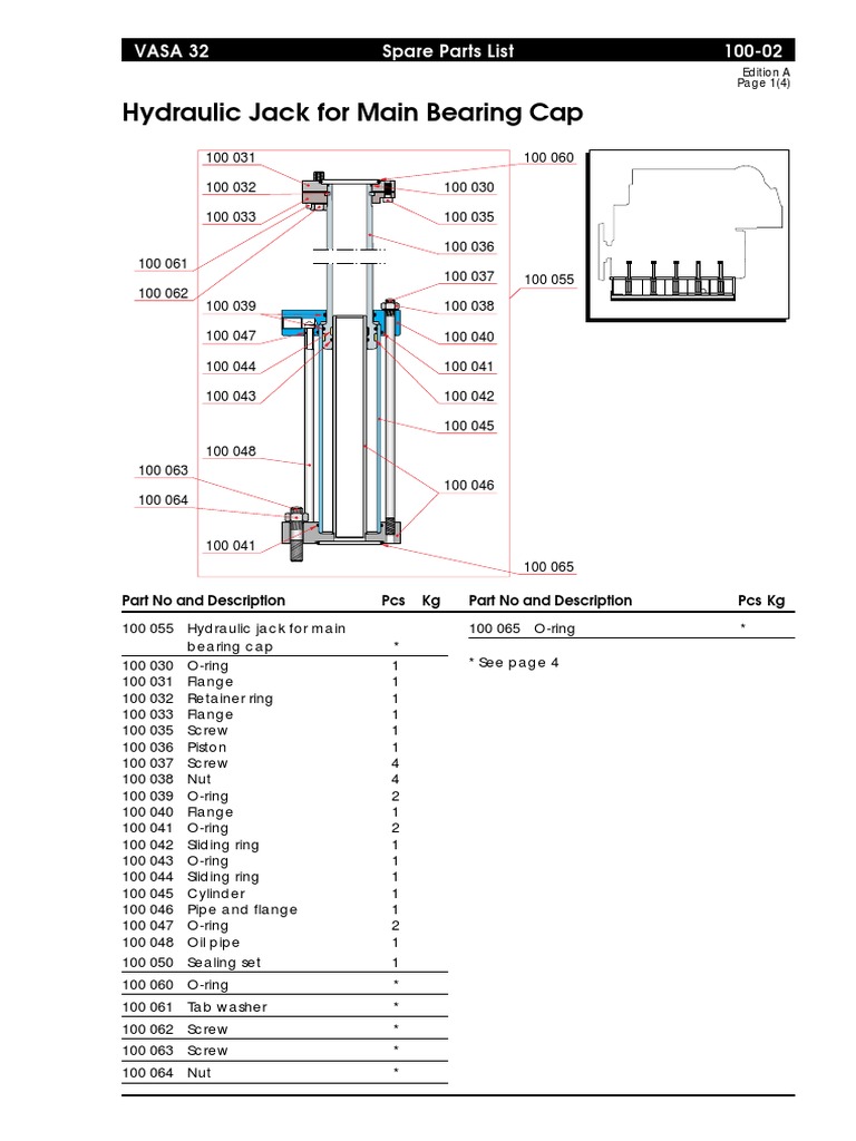 Vasa 32 Spare Part Book | PDF | Piston | Engine Technology