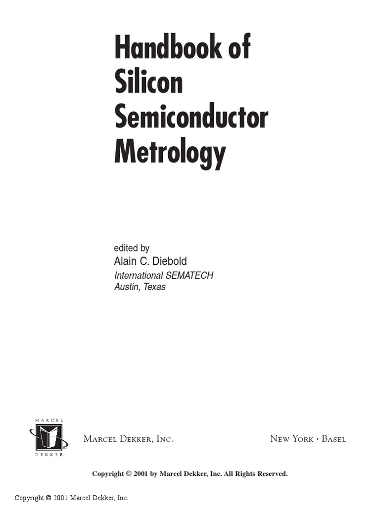 Handbook of Silicon Semiconductor Metrology by Alain C. Diebold (Ed.) | Download Free PDF ...