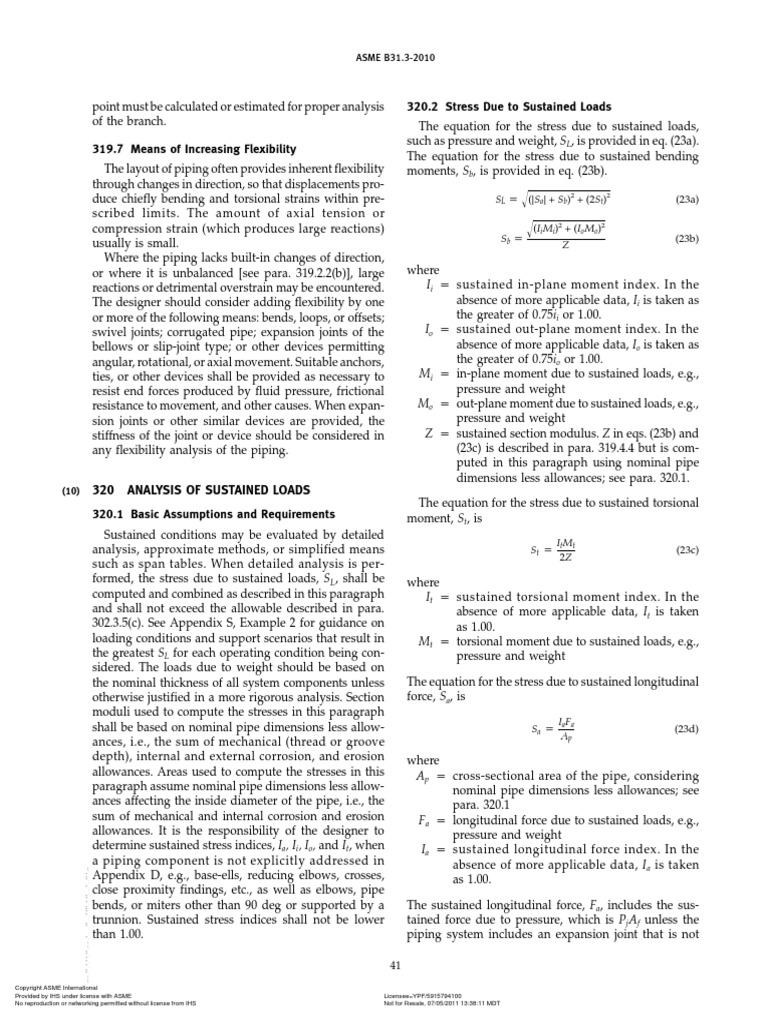 Extract Pages From ASME B31.3 Ed.2010 Process Piping | PDF | Stress ...