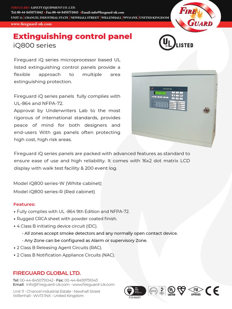 Extinguishing Control Panel UL | PDF