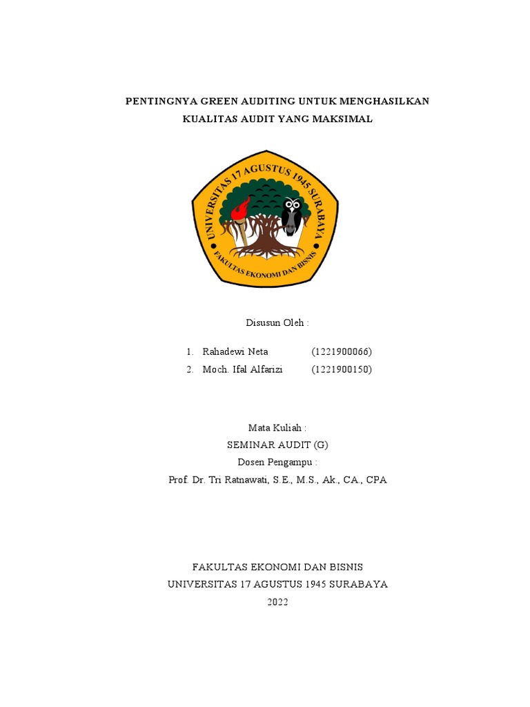Pentingnya Green Auditing untuk Kualitas Audit | PDF