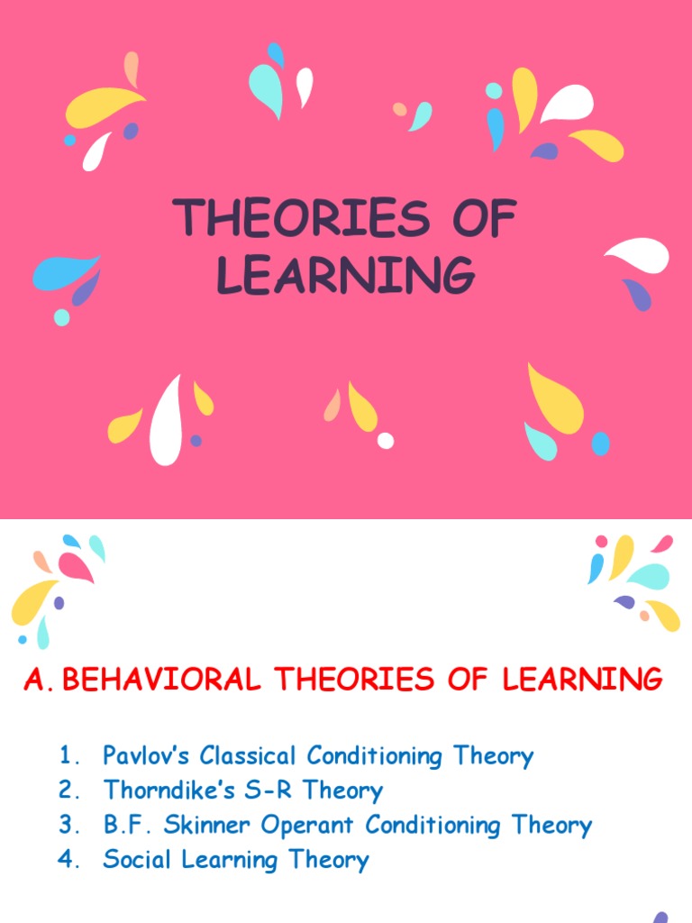 Key Learning Theories Explained | PDF | Reinforcement | Learning