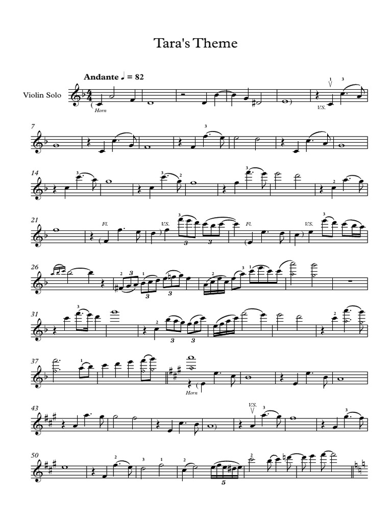 Tara's Theme - Full Score | PDF