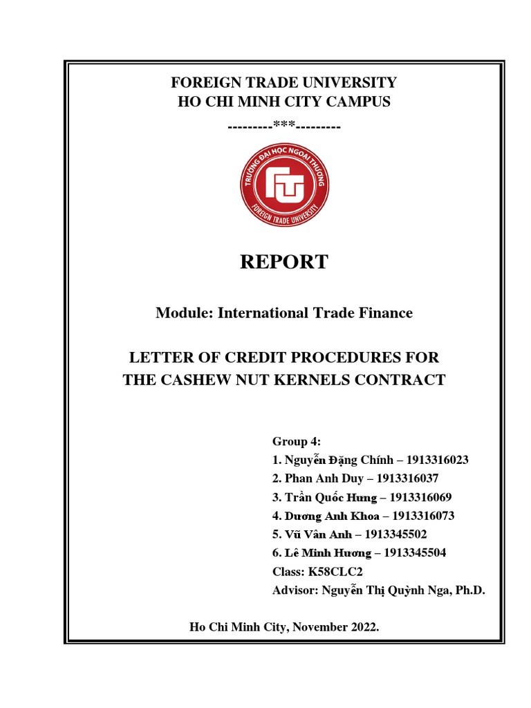 GROUP 4 Final | PDF | Cargo | Letter Of Credit