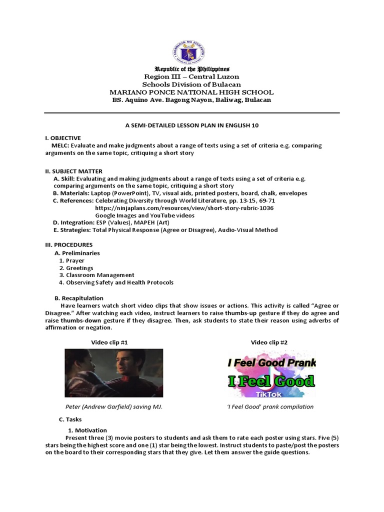 Final Demo Lesson Plan Revised | PDF