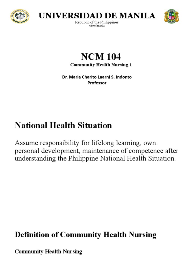 NCM 104 Week 2 | PDF | Nursing | Health Care
