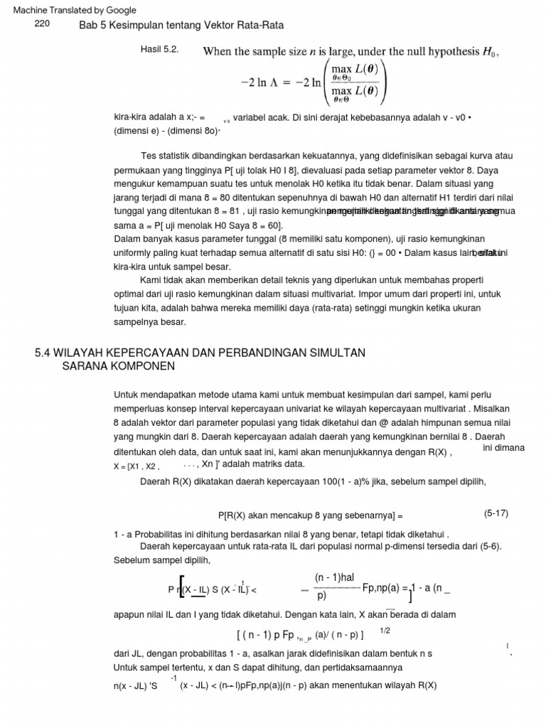Johnson Multivariate (Edisi 5) - 241-273 Translate | PDF
