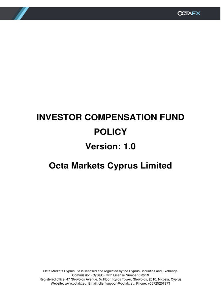 Investor Compensation Fund Policy | PDF
