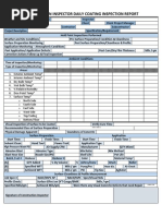 Form 610 - Daily Field Coating Inspection Report | PDF | Paint | Chemistry