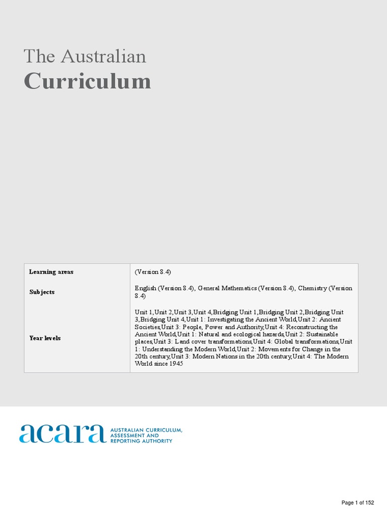 Australian Curriculum | PDF | English As A Second Or Foreign Language ...