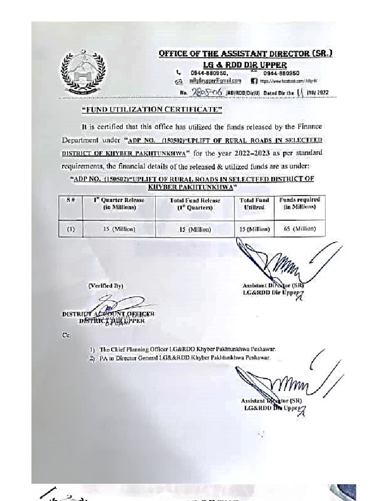 Utilization Certificate | PDF