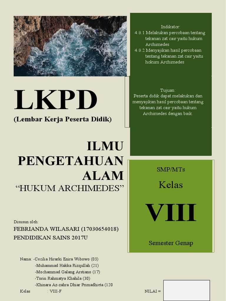 LKPD Virtual Lab Hukum Archimedes | PDF