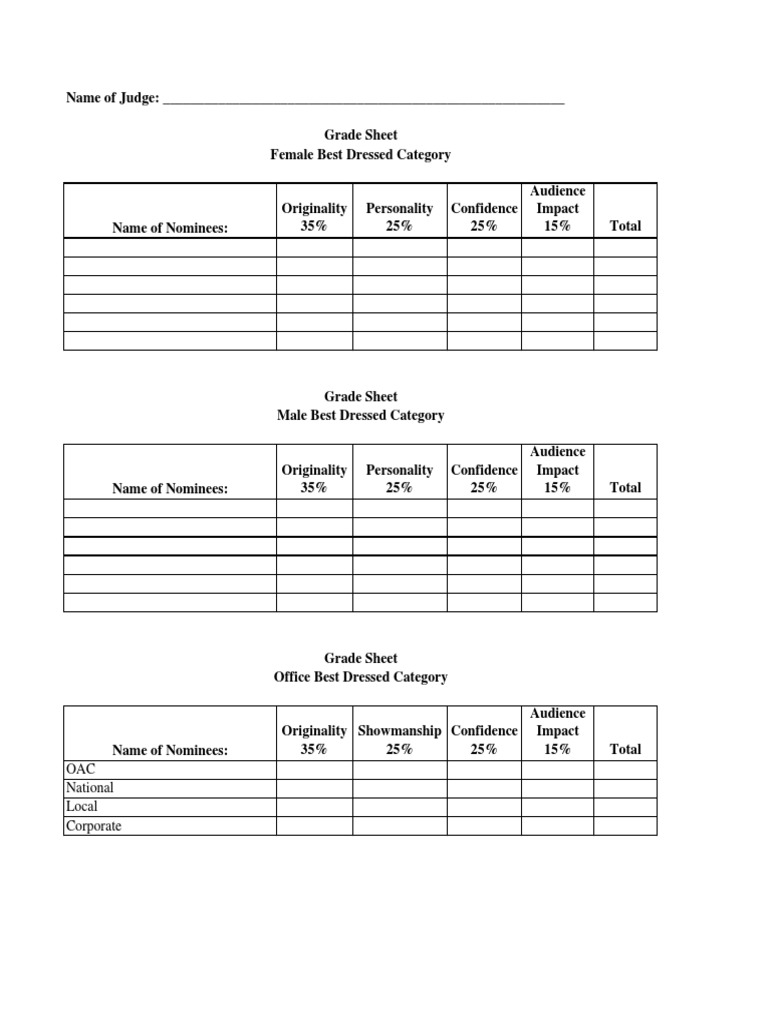 Grade Sheet | PDF