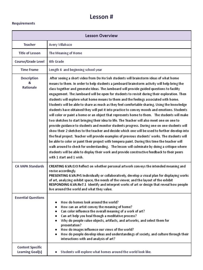Art Lesson 3 1 | PDF | Learning | Cognitive Psychology