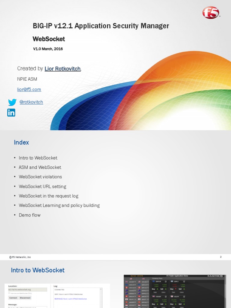 BIG IP v12.1 Application Security Manager - Web Socket | PDF | Hypertext Transfer Protocol ...