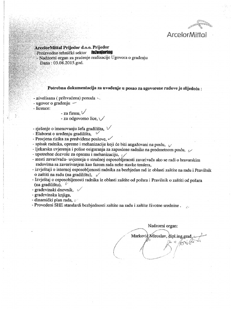 Gradilisna Dokumentacija | PDF