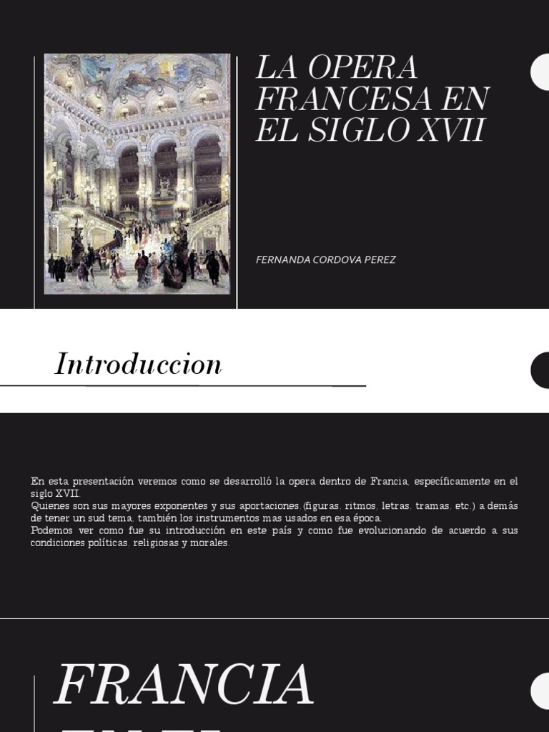 La Opera Francesa en El Siglo Xvii | PDF | Ópera | Francia