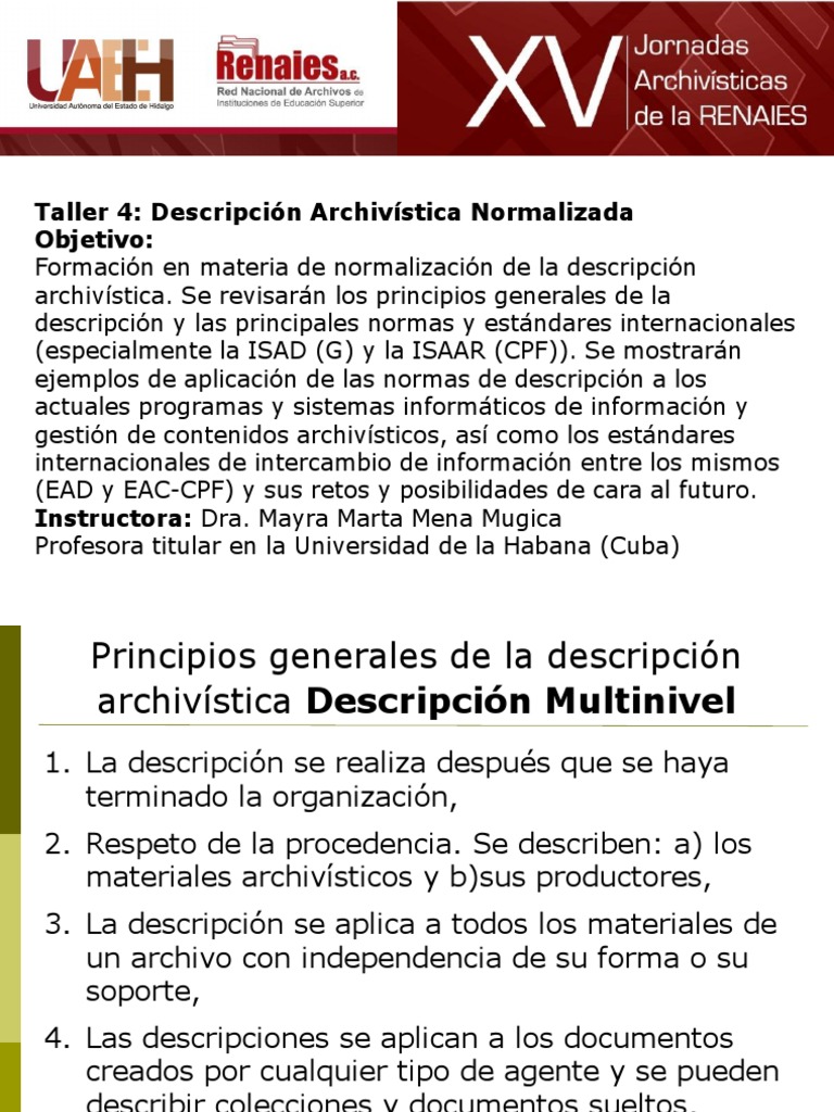 Ejemplo Practico Norma ISAD | PDF | Archivo