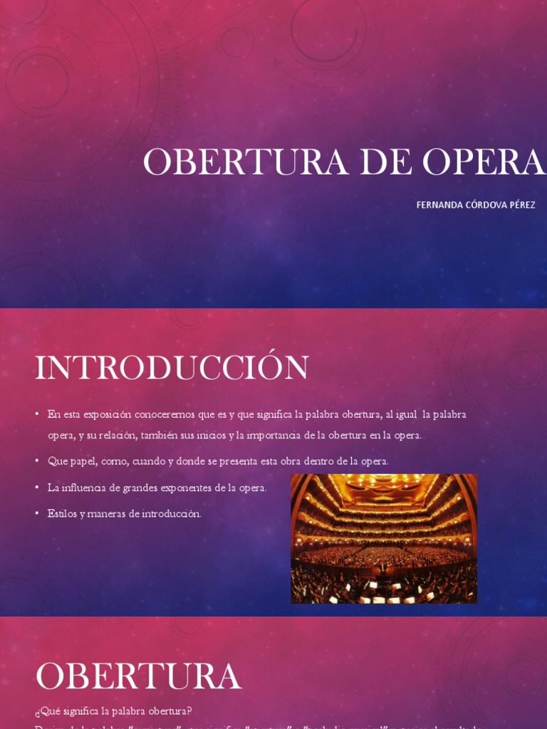 Obertura de Opera | PDF | Ópera | Palabra