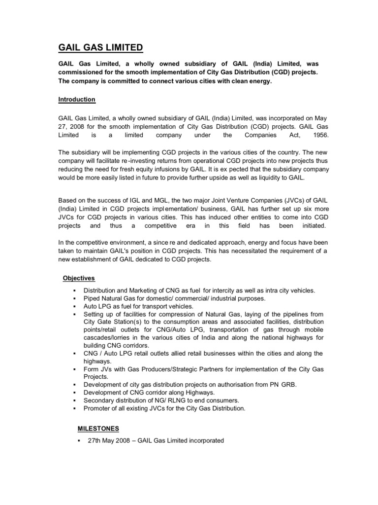 Gail Gas | PDF | Fossil Fuels | Chemical Process Engineering