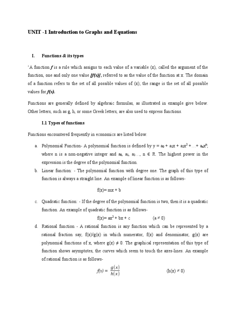 Functions and Equations in Economics | PDF | Equations | Function (Mathematics)