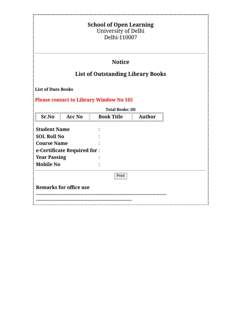 SOL Library E-Clearance | PDF