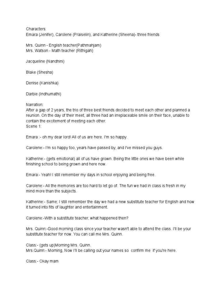 English Play (Script) | PDF