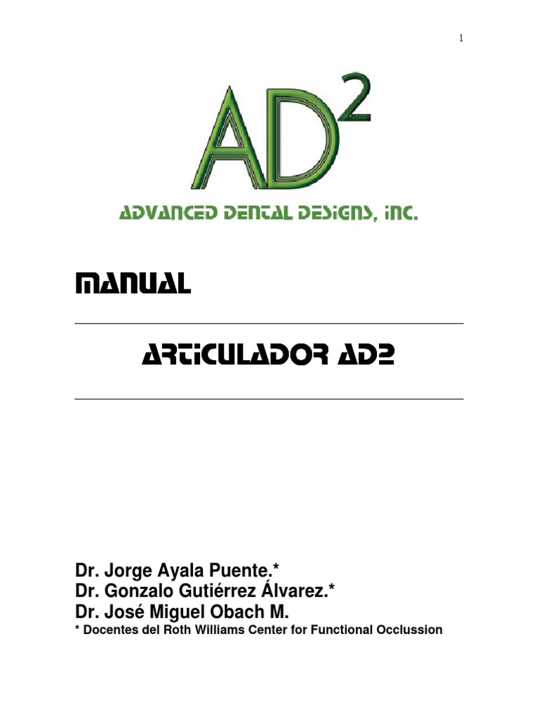 Manual Articulador Ad2 | PDF | Tornillo