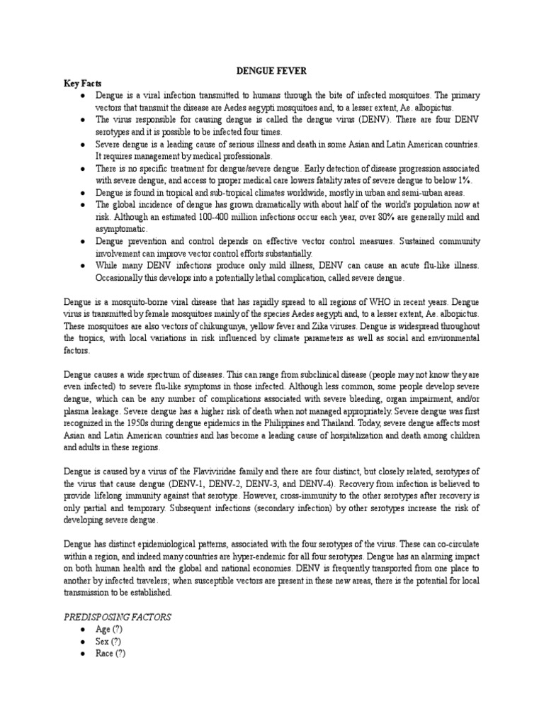 Dengue Fever | PDF | Bleeding | Intravenous Therapy