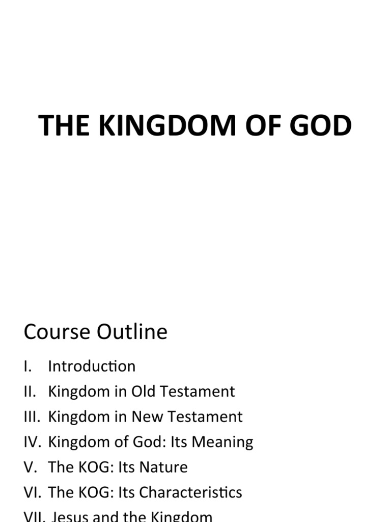 The Kingdom of God | PDF | Jesus | Kingship And Kingdom Of God