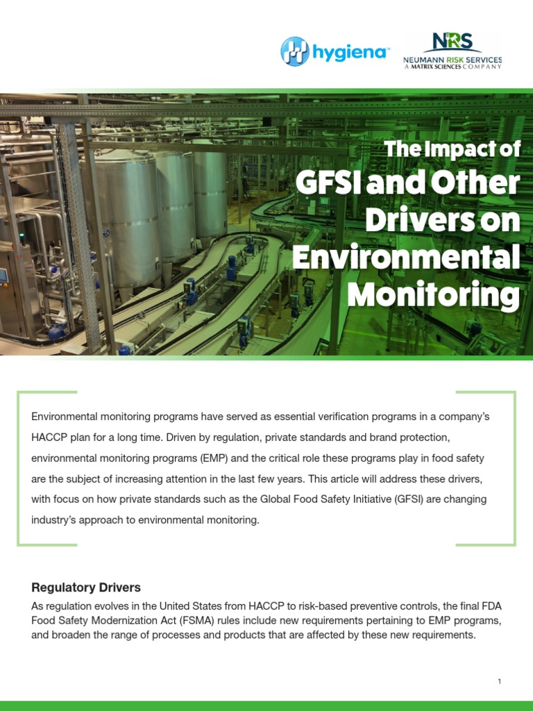 GFSI Drives Environmental Monitoring Standards | PDF | Food Safety ...