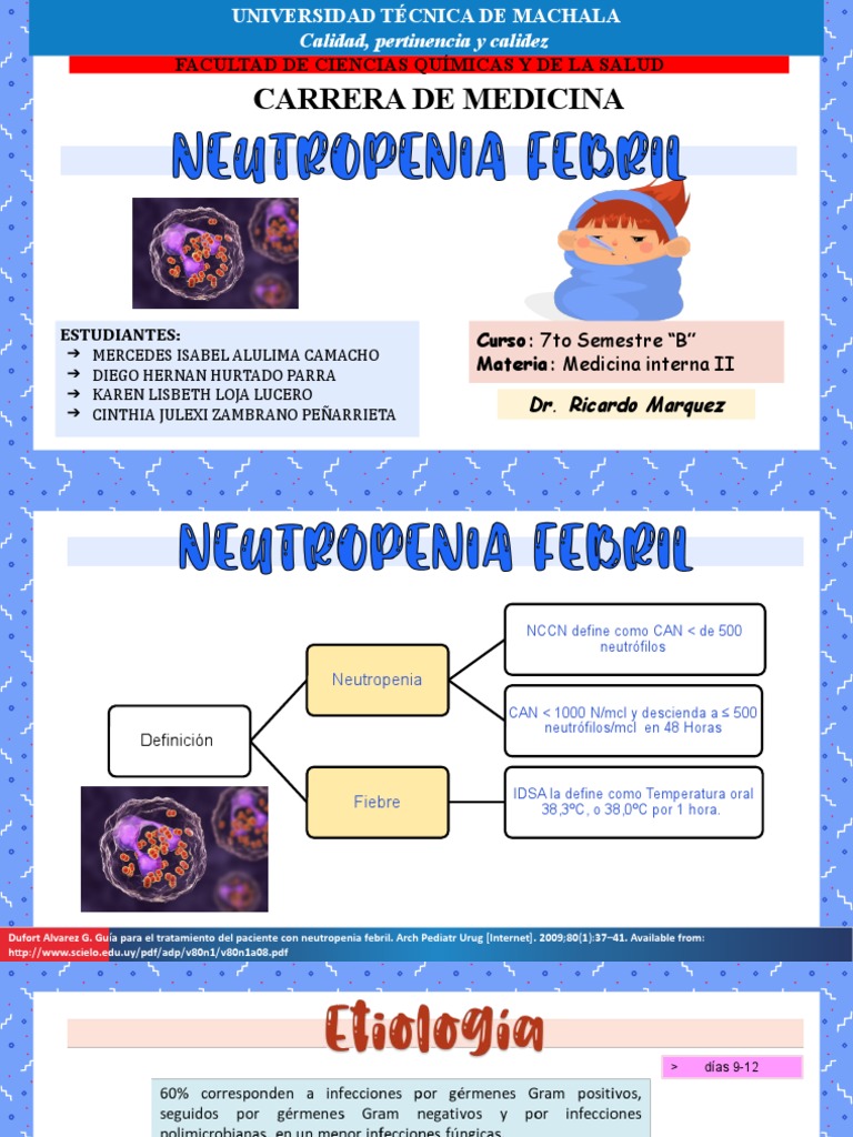 Guía sobre Neutropenia Febril en Pacientes | PDF | Cáncer | Microbiología