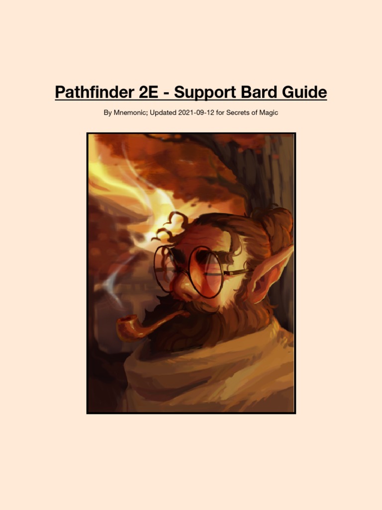 PF2 Support Bard Guide | PDF | D20 System