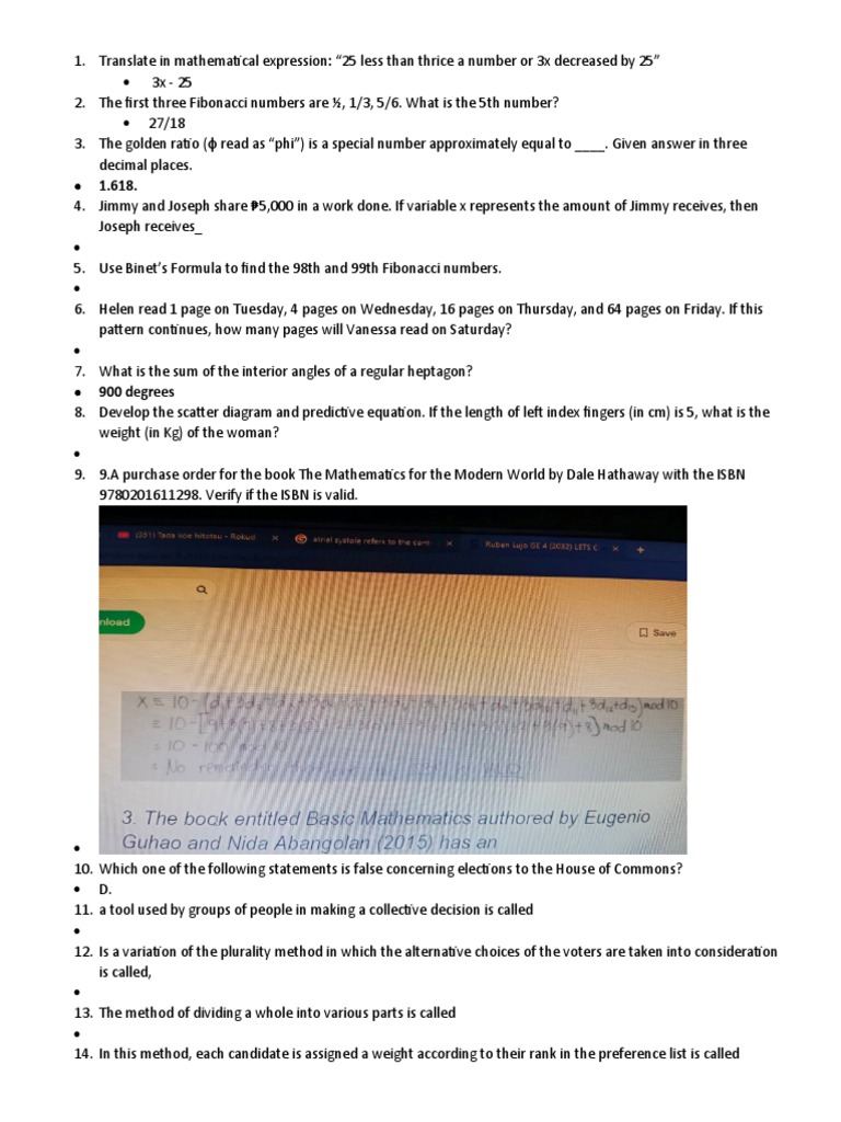 Final-Exam Math | PDF | Statistics | Data