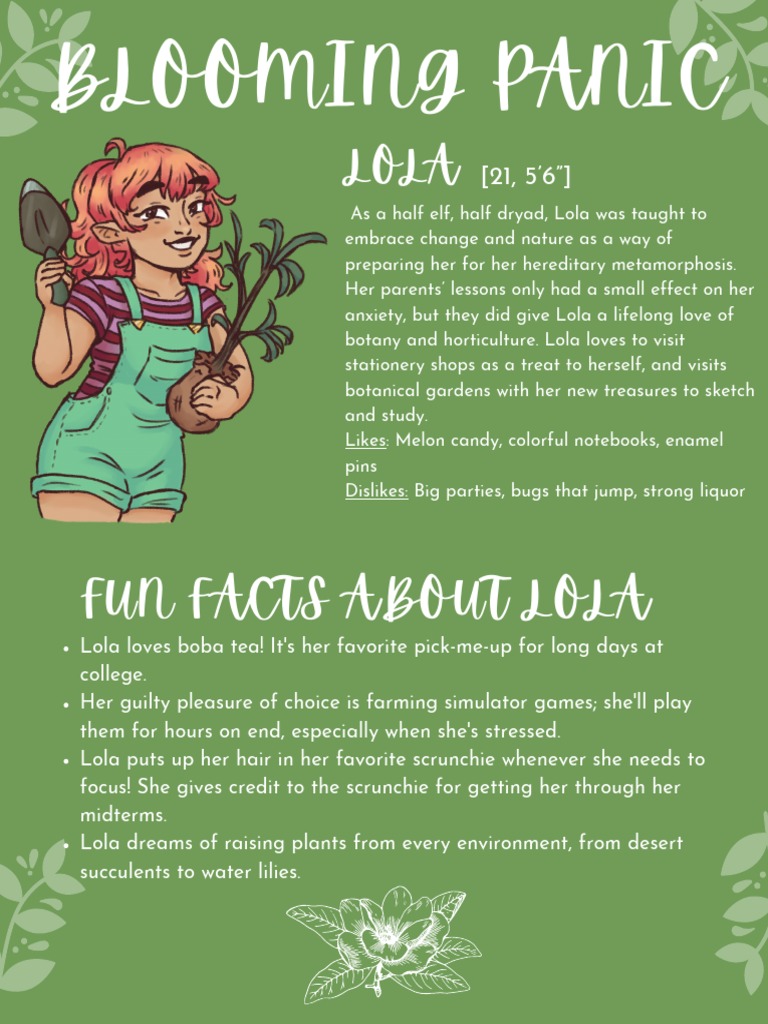 Blooming Panic Character Guide | PDF | General Fiction