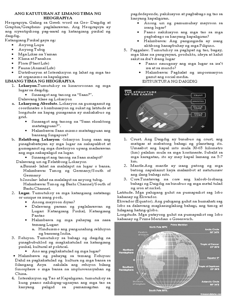 AP Handouts q1 and q2 Complete | PDF
