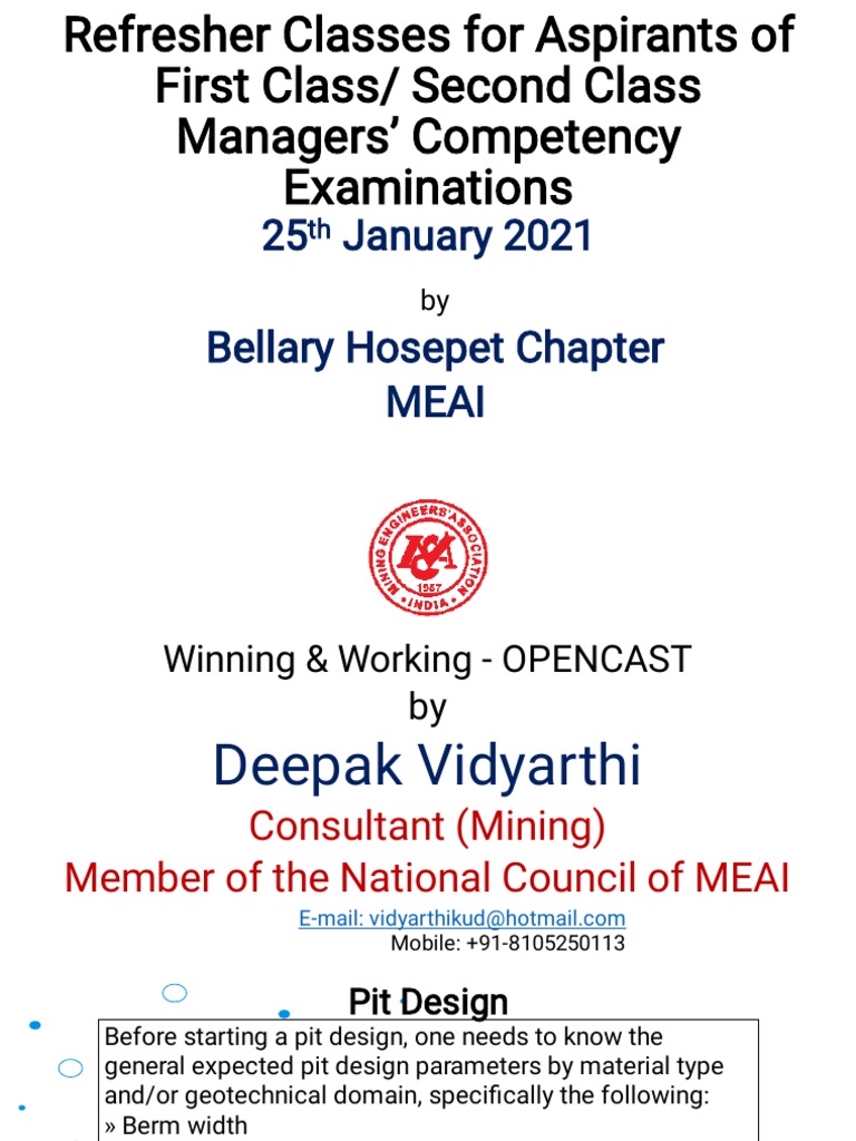 2.winning and Working FMCC - SMCC - Opencast by MR - Deepak Vidyarthi ...