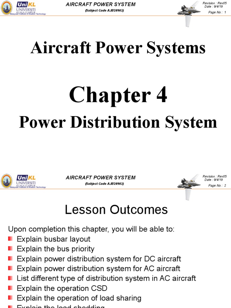 Aircraft Power Distribution Systems | PDF | Electric Generator | Inductor