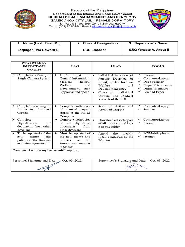 Jail Management Goals & Tasks | PDF | Image Scanner | Information ...
