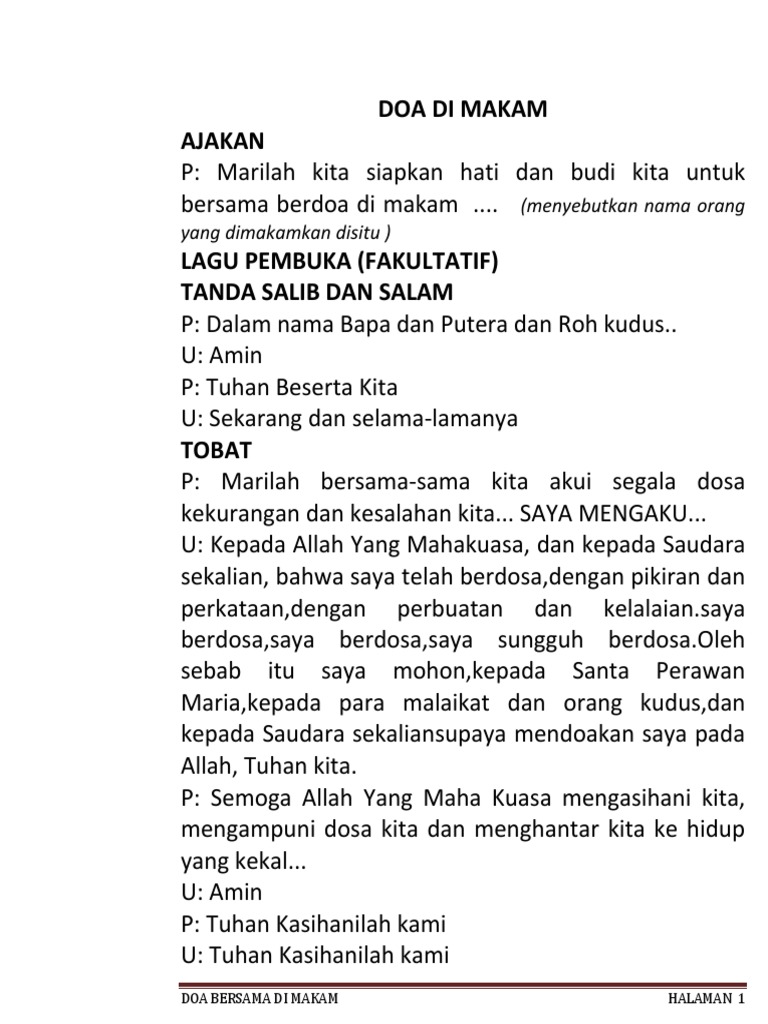Doa Di Makam | PDF
