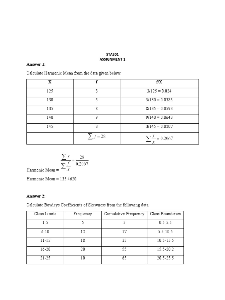 Sta301 Assignment | PDF Sta301 Assignment | PDF