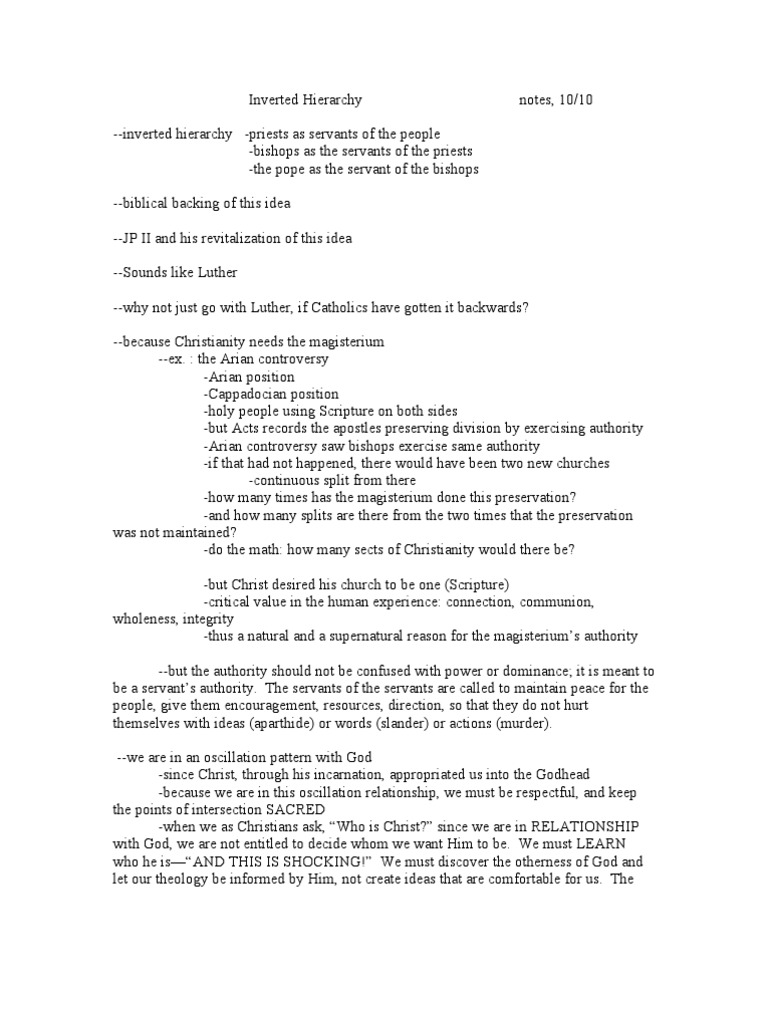 Inverted Hierarchy in Christianity | PDF | Catholic Church | Martin Luther