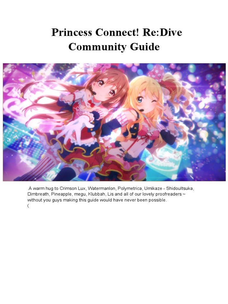 Princess Connect! Re:Dive Community Guide: A Comprehensive Overview of ...