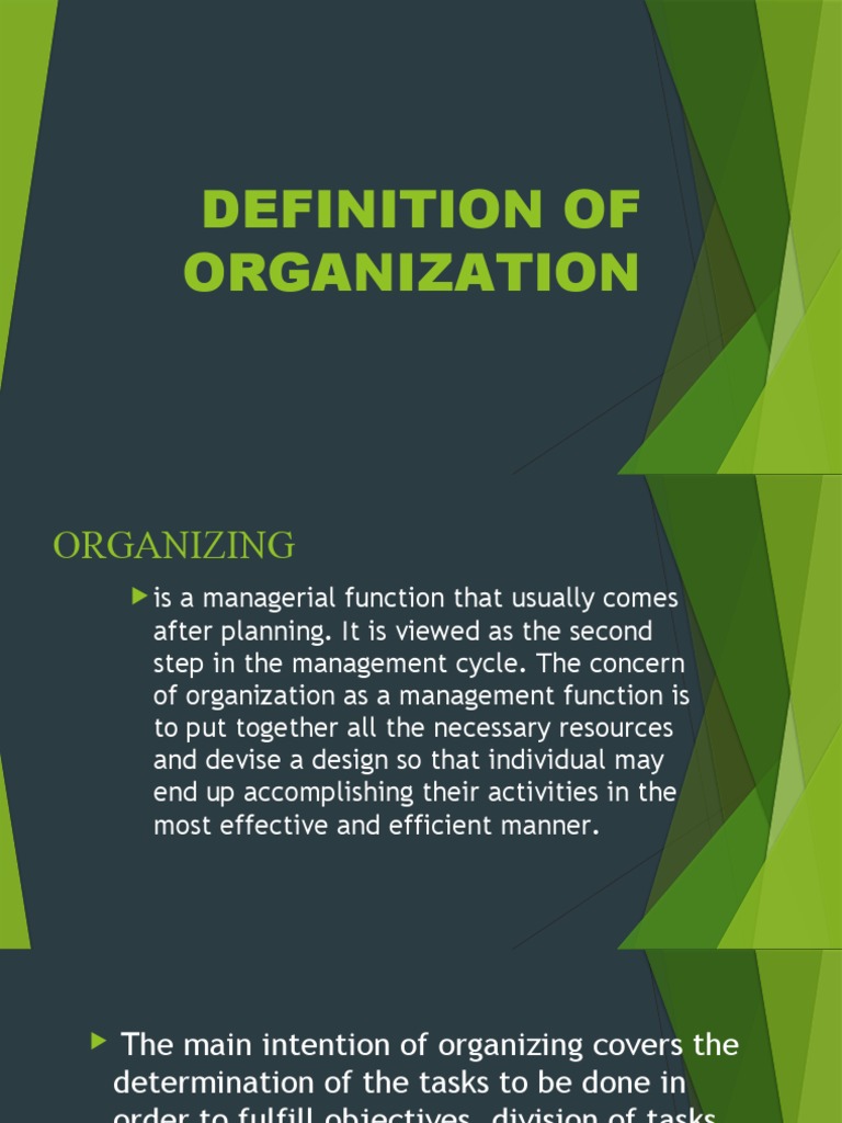 Understanding Organization in Management | PDF | Organizational ...