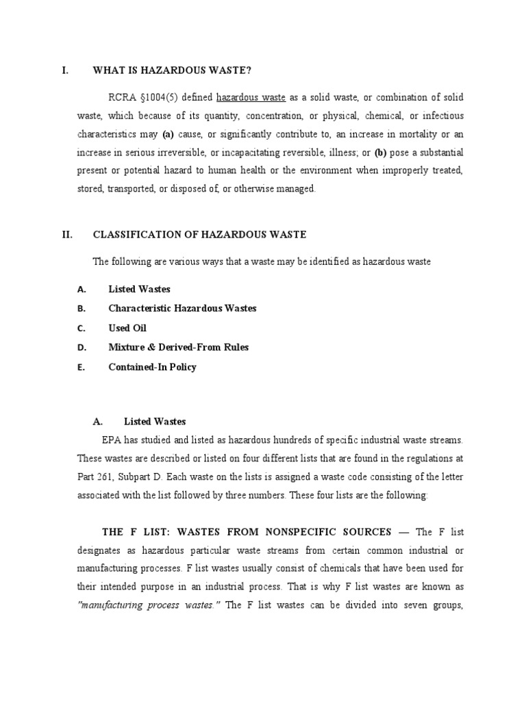 Hazardous Waste | PDF | Toxicity | Hazardous Waste