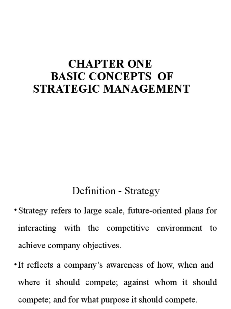 Strategic Management Chapter 1-5 | PDF | Strategic Management ...